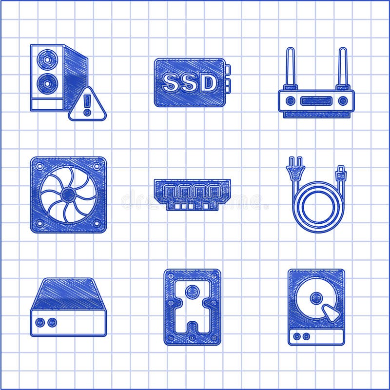 Memory Hard Drives and Devices Stock Vector - Illustration of clip, electronics: 12937342