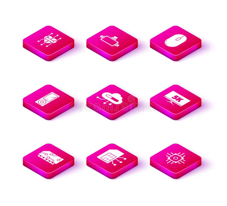 Set RAM, Random Access Memory, Sim Card, Music Player, Internet of Things, Processor, Monitor ...