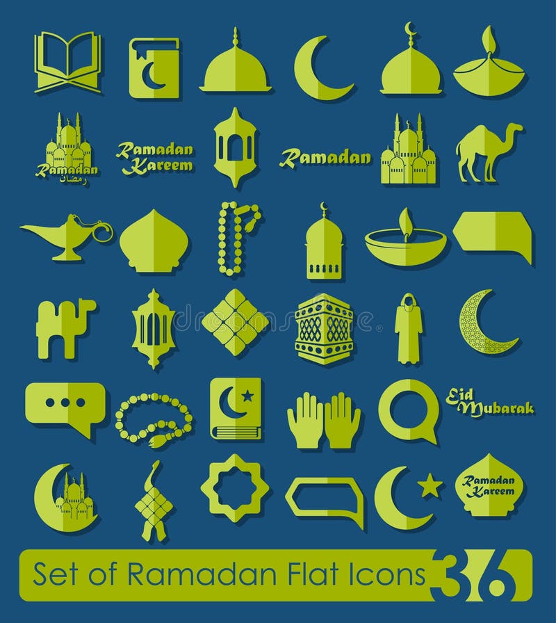 Set of ramadan icons stock vector. Illustration of east - 93694112