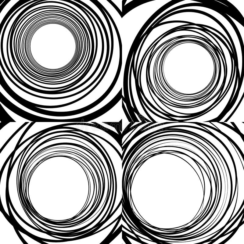 Random Concentric Circles, Rings. Random Radial, Radiating Circle ...