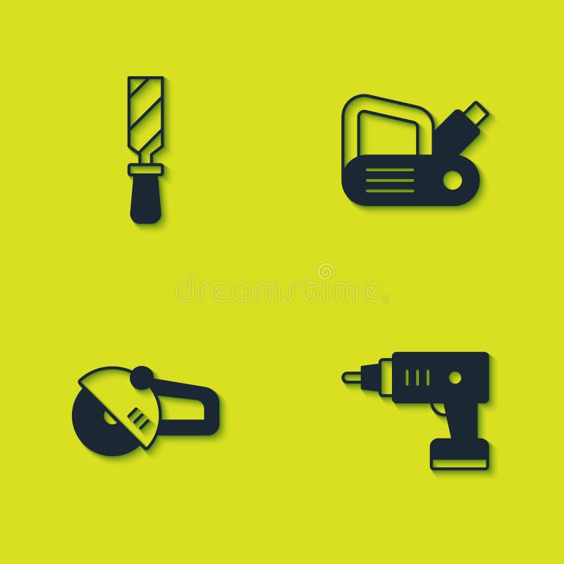 Set Rasp Metal File, Electric Cordless Screwdriver, Angle Grinder and ...