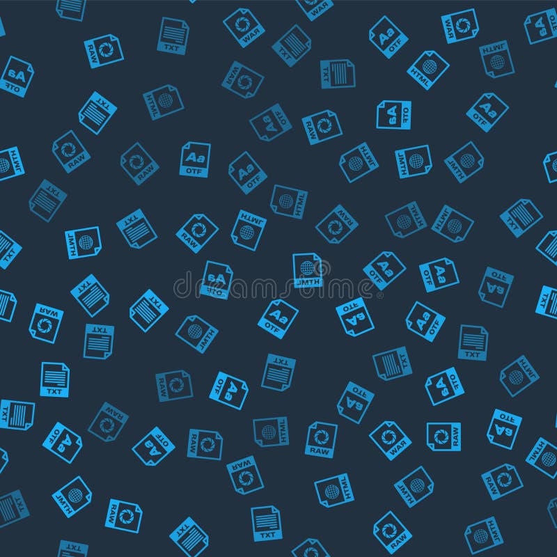 Set RAW File Document, OTF, HTML and TXT on Seamless Pattern. Vector ... Set RAW File Document, OTF, HTML and TXT on Seamless Pattern. Vector ...