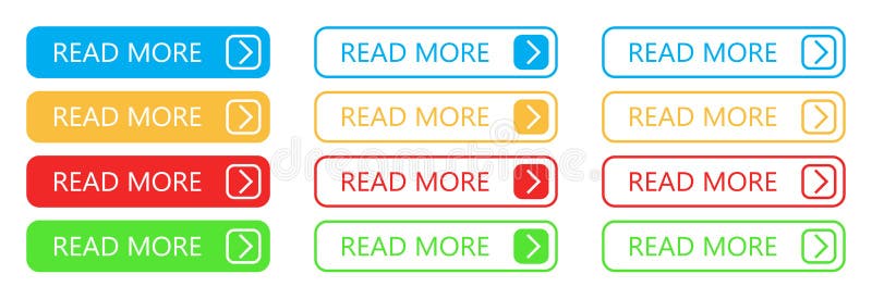 Set of Read More Buttons. Vector Illustration Stock Illustration ...