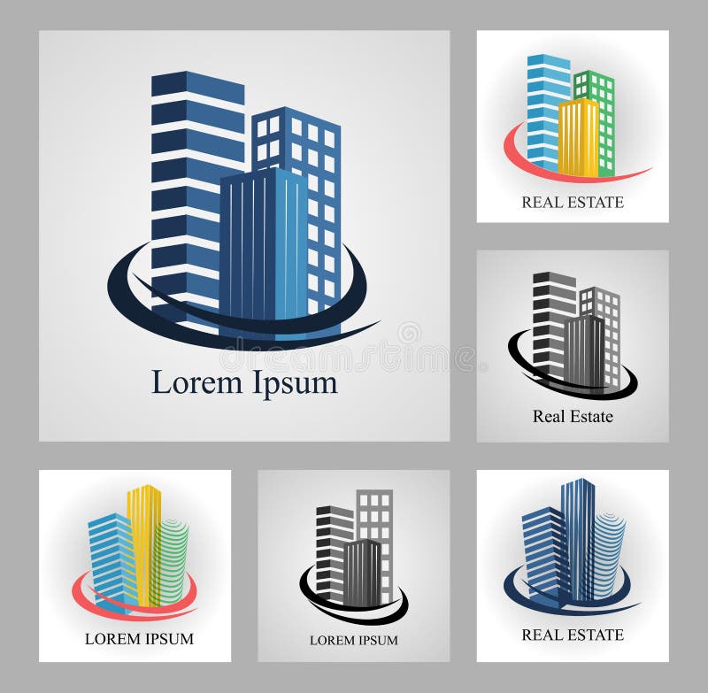 Set of Real Estate Emblems and Logos. Stock Vector - Illustration of ...