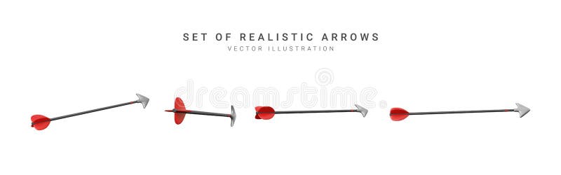 Set of Realistic Arrows. Vector Illustration Stock Vector ...