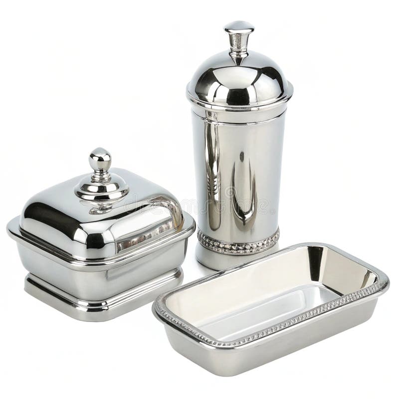 A Realistic Set of Chrome Balls Isolated Silver Isolated on White ...