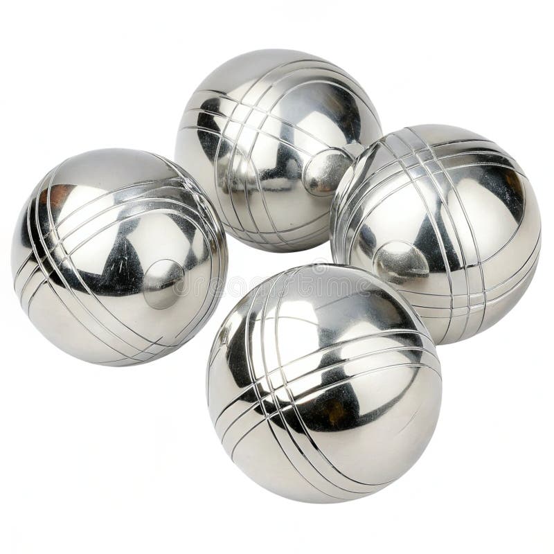 Chrome Ball Set Realistic Isolated on White Background Stock ...