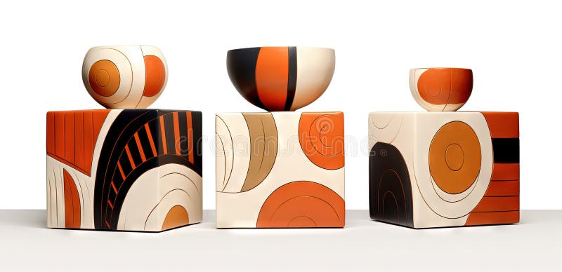 Set of Realistic 3d Gift Boxes in Retro Style. Vintage Minimalistic ...