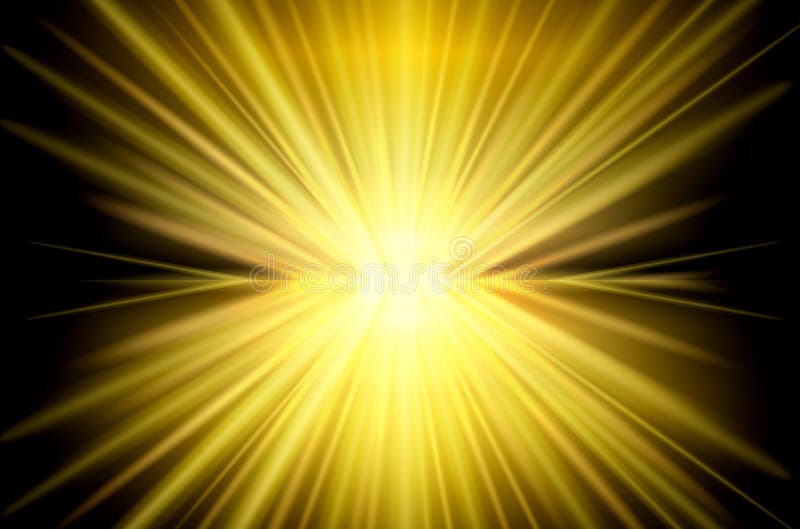 Set of Realistic Gold Rays Rising Isolated or Yellow Magic Sunlight ...