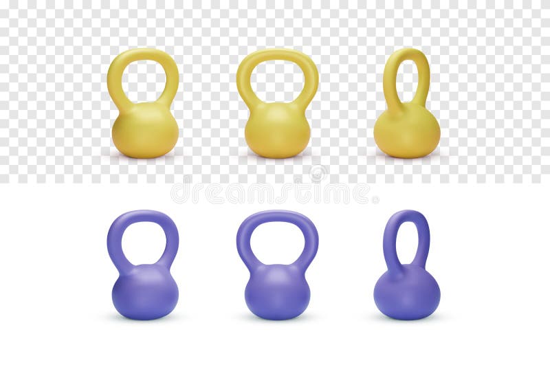 Set of Realistic Heavy Weight Isolated on Background. Vector ...