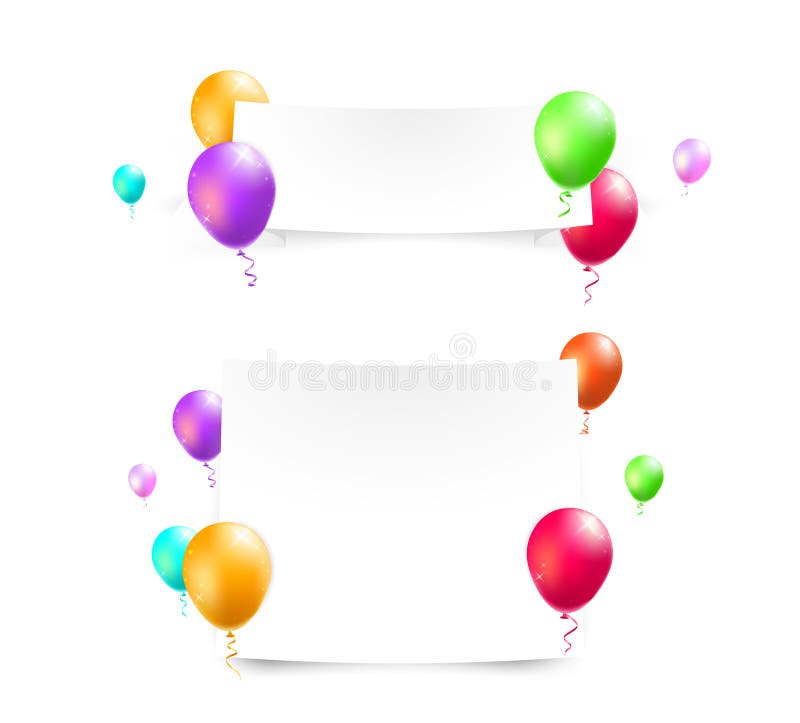 Set of Realistic Isolated Colorful Party Elements on Transparent ...