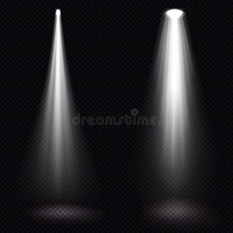 Set, Realistic Lighting, Light Rays on a Dark Background - Vector Stock ...