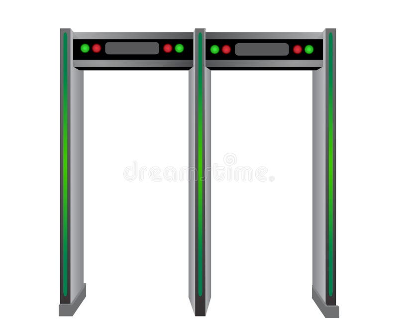 Set of Realistic Metal Detector Frames or Metal Detector Gate Security ...