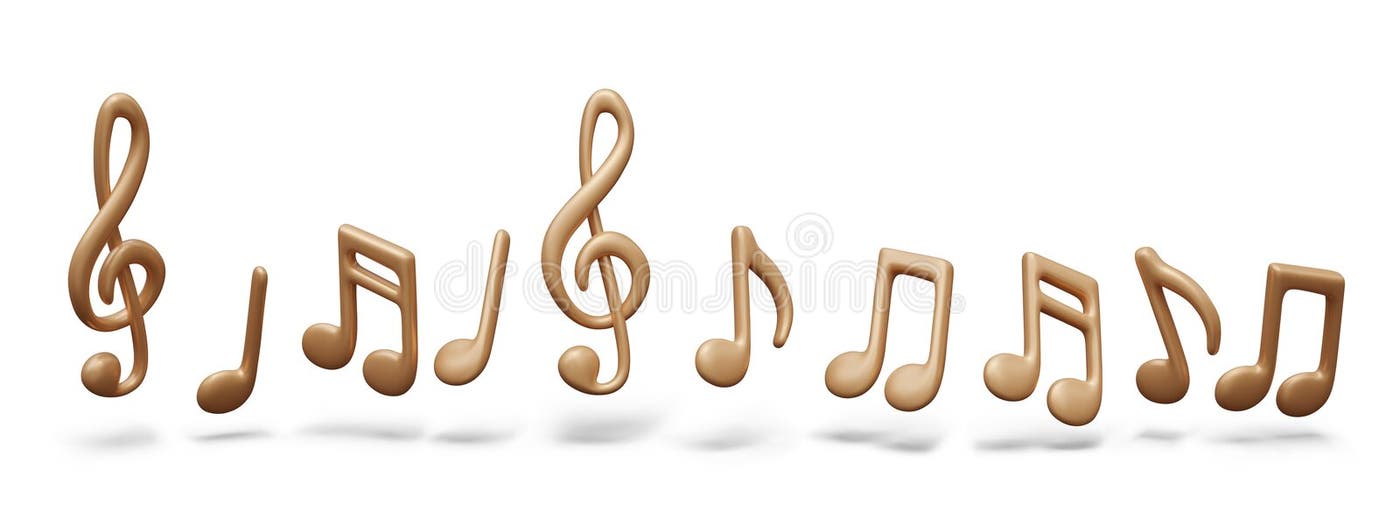 Isolated Treble Clef Notes Cartoon Stock Illustrations – 481 Isolated ...