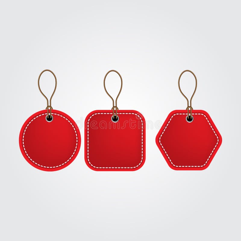 Set Realistic Prize Tag Icon Vector Illustration Isolated on White ...