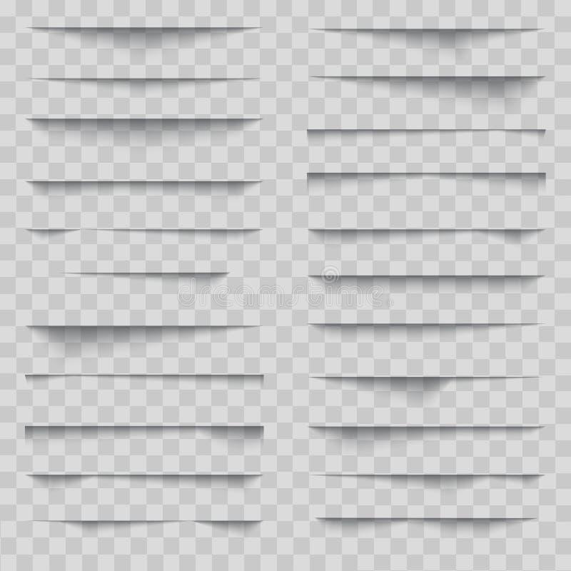 Set of Realistic Shadow Effect. Poster, Flyer, Business Card, Banner ...