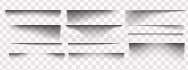 Set of Realistic Shadows. Vector on Transparent Background Stock Vector ...