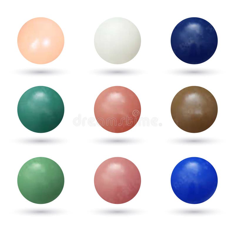 Set of Realistic Shiny Colorful Balls. Vector Illustration. Eps 10 ...