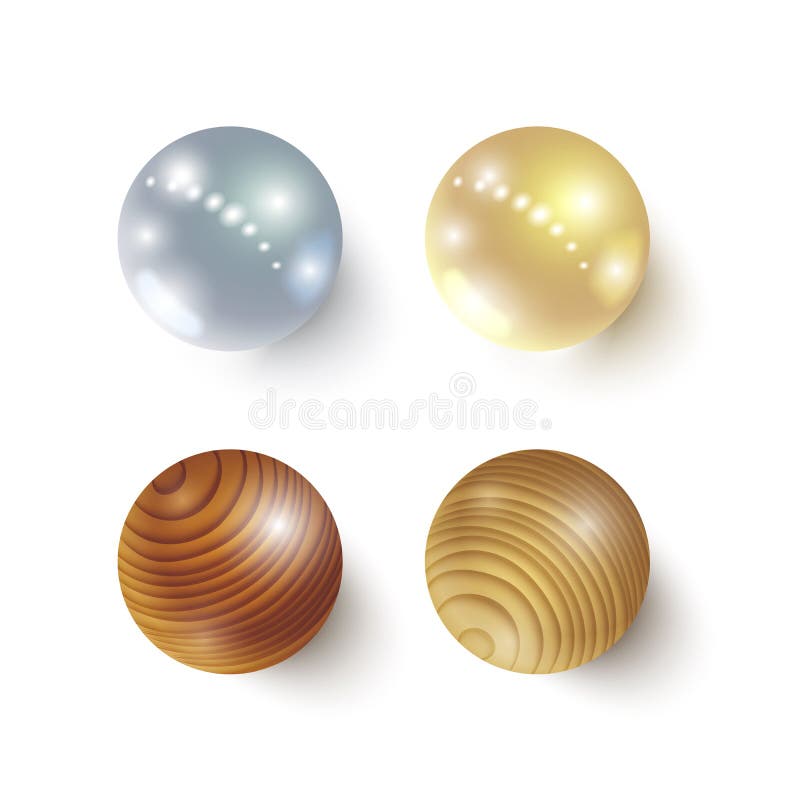 Set of realistic spheres stock vector. Illustration of single - 77411053