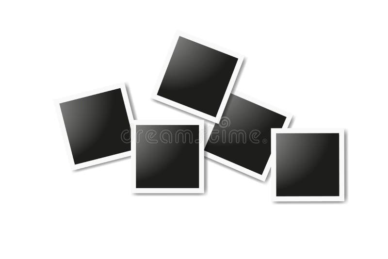 Set of Realistic Square Frames, Vector Photo Frame Mockup Design ...
