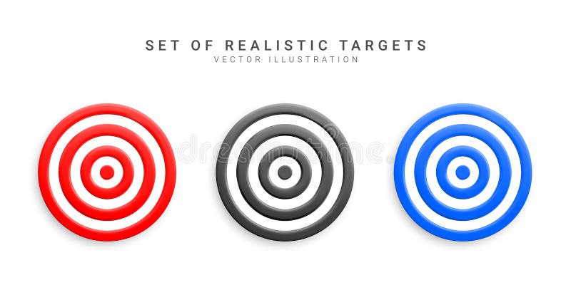 Set of Realistic Targets. Targets for Shooting Arrows and Darts Stock ...
