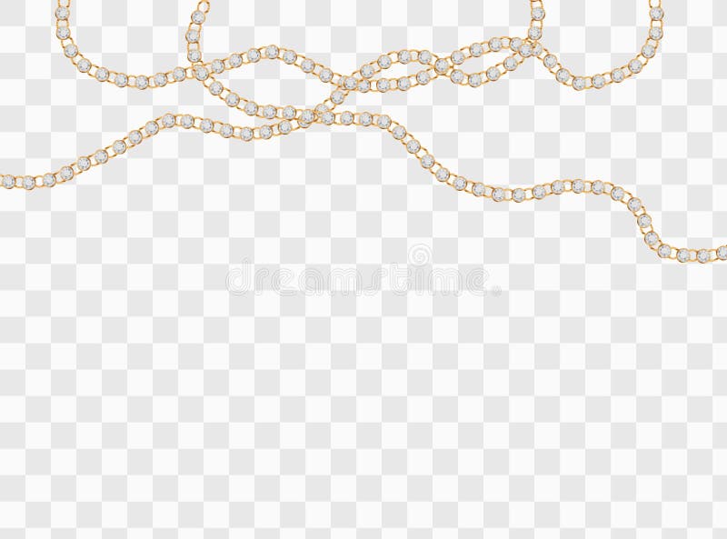 Gold Links, Chain Frame, Border - Isolated Over White Stock ...