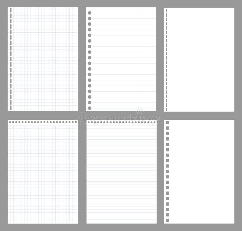 Set of Realistic Vector Illustration of Blank Sheets of Square and ...