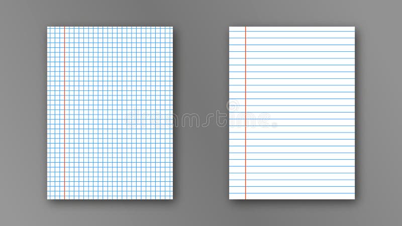 Set of Realistic Vector Illustration of Blank Sheets of Square and ...