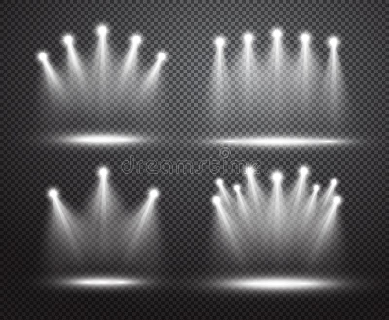 Set of Realistic Vector Spotlights Lighting Stock Vector - Illustration ...