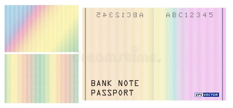 Watermark Banknote Pattern. Banknotes Check Guilloche Lines Texture ...