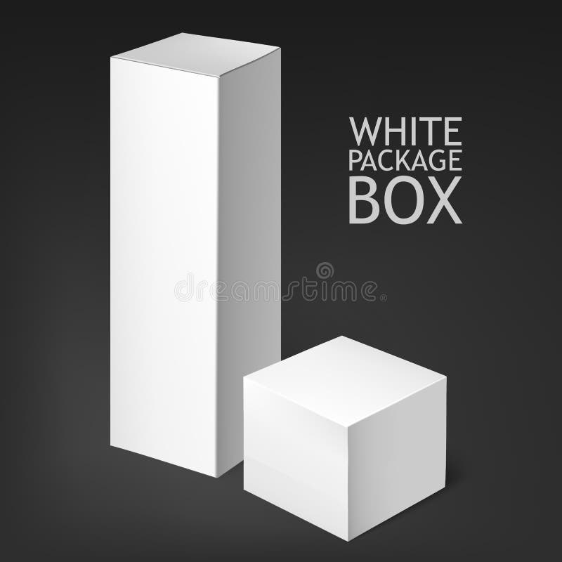Set realistic white boxes stock vector. Illustration of advertising ...