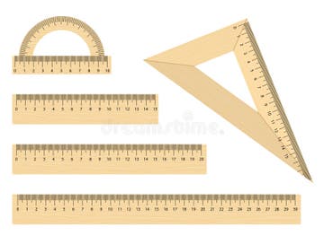 Wooden Metric Ruler Isolated Stock Illustrations – 364 Wooden Metric ...