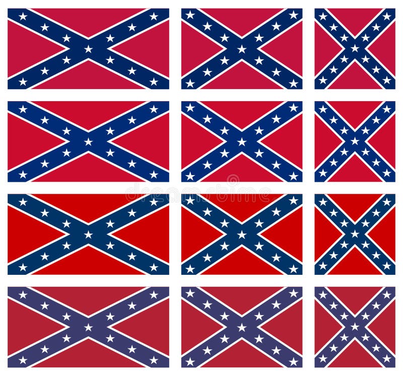 Set of Rebel Flags stock vector. Illustration of stars - 86145675