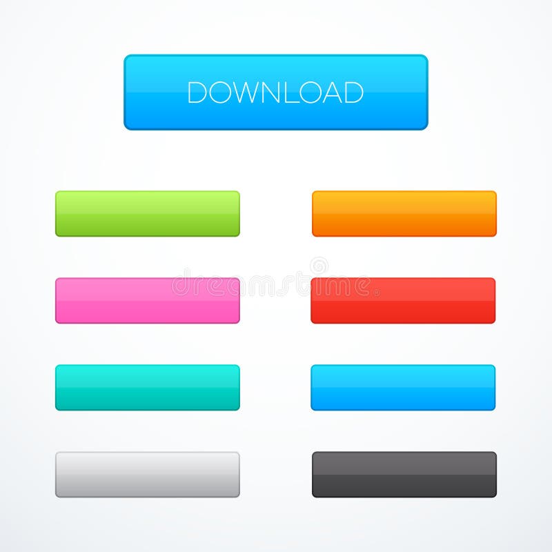 Set of rectangle buttons stock vector. Illustration of modern - 102322171