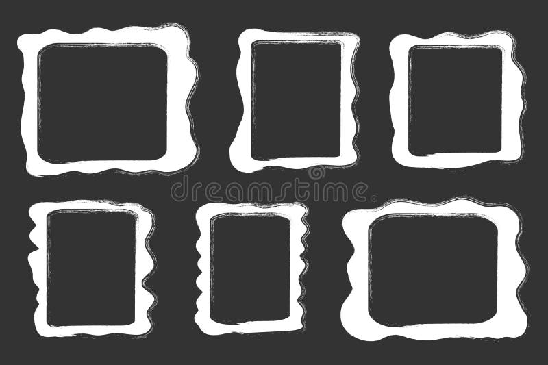 Set Rectangle and Square Paper Chalk Quote Frames, Quote Text Box ...