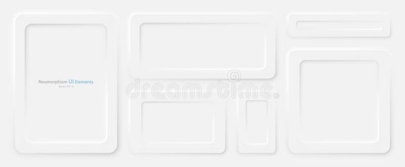 A Set of Rectangular Banners with Rounded Edges on a White Background ...