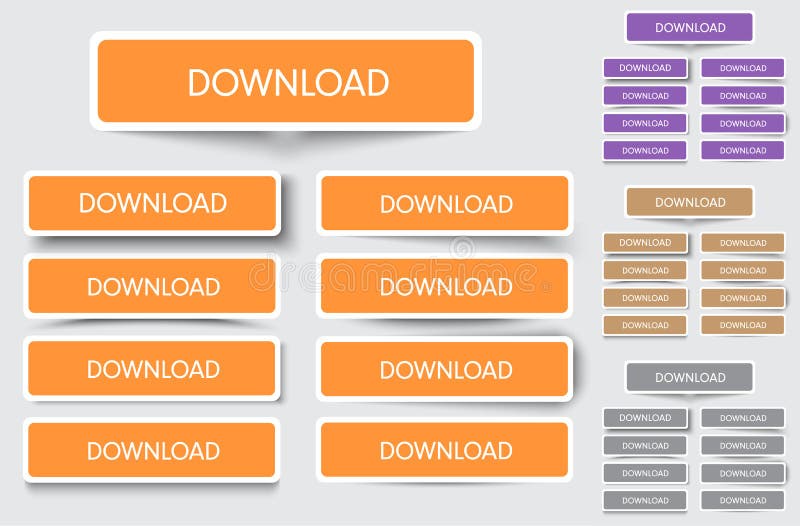 Rectangular web buttons stock illustration. Illustration of icon - 8941906