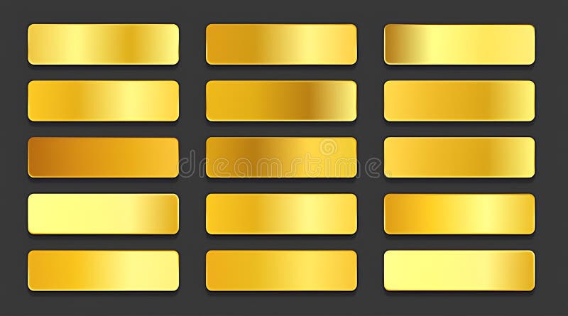 A Set of Gradient-colored background, Metallic Gold Gradient Stock ...
