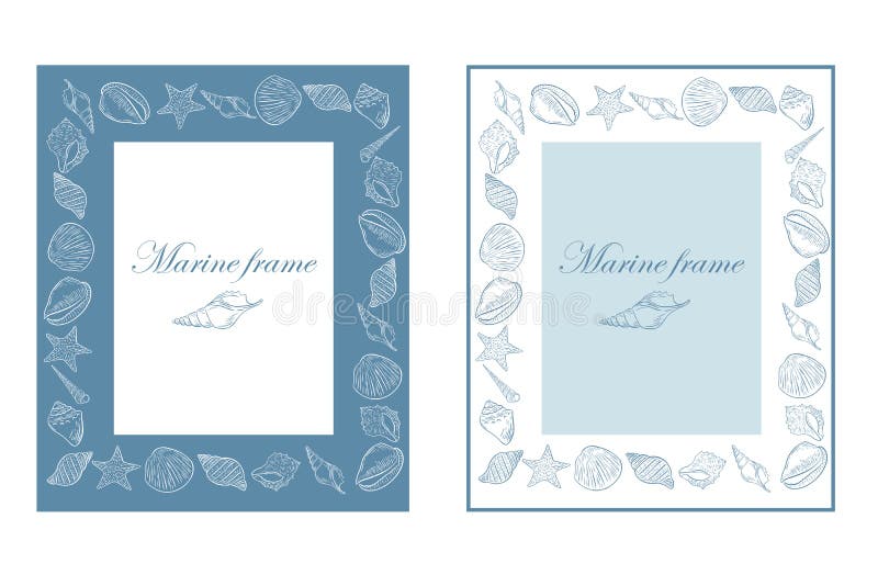 Seashells Vector Set in Sketch Style. Sea Shell Isolated Sketch Drawing ...