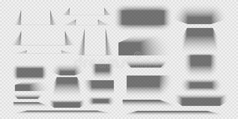 Set of Rectangular Packing Box, Poster, Web Banner or Card Shadow ...