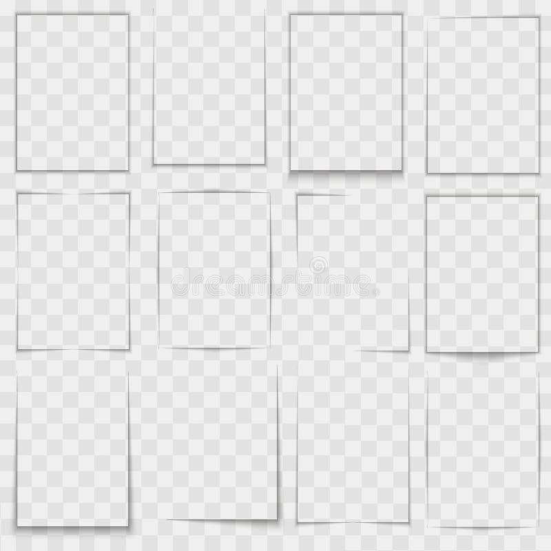 Rectangular Shadow Box Frames from Paper Sheets. 3d Transparent Shadows ...