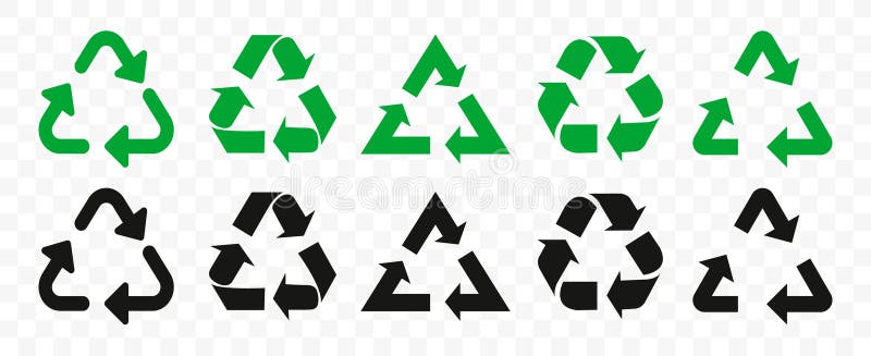 Set of Recycle Arrow Symbol. Recycling Icon Collection Stock Vector ...