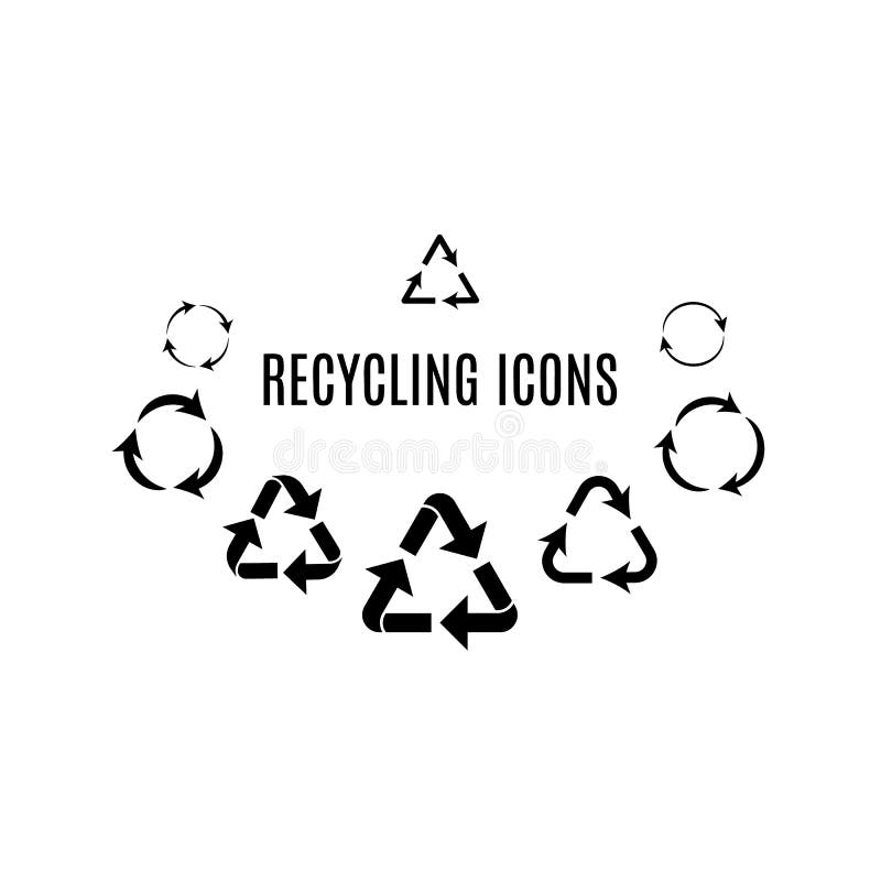 Set of recycle icons. stock vector. Illustration of mark - 101746592
