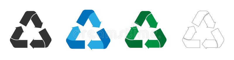 Set of Recycling Icons. Triangle Recycling Sign Symbol Stock Vector ...