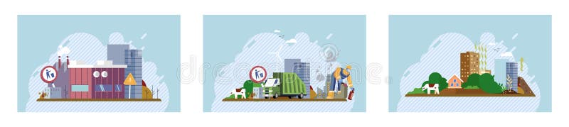 Set of Recycling, Waste Management and Zero Waste Related. Globe Earth ...