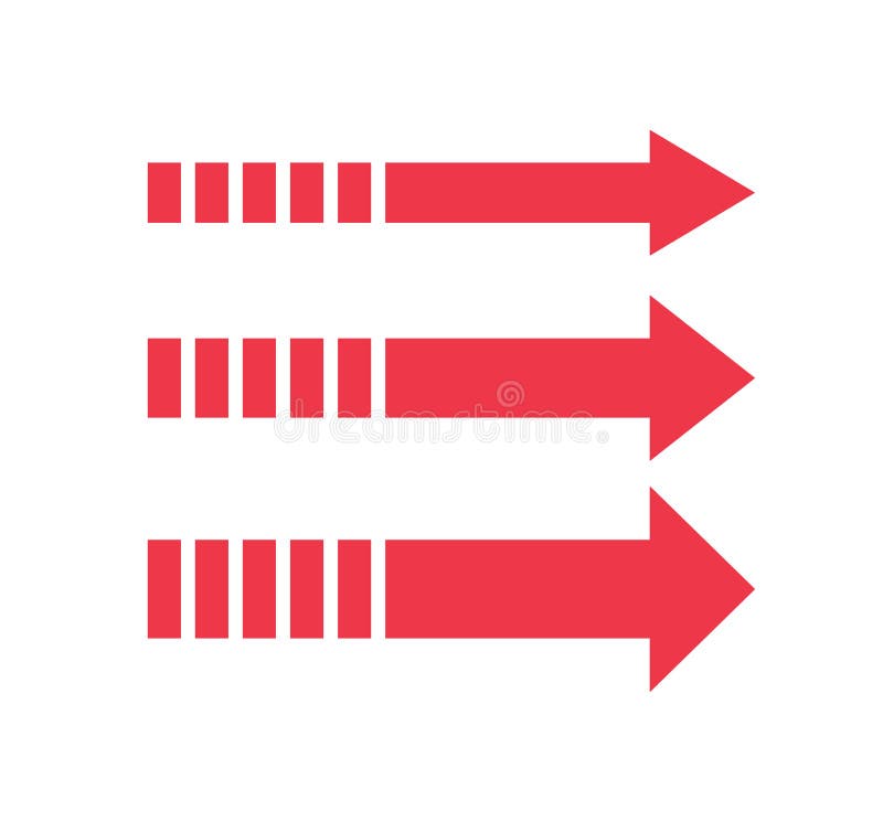 Set of Red Arrows Illustration, Arrow Sign Vector Stock Vector ...