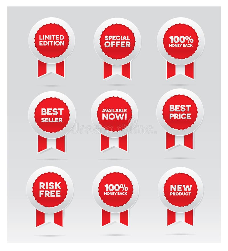 Discount badges stock vector. Illustration of emblem - 59190014