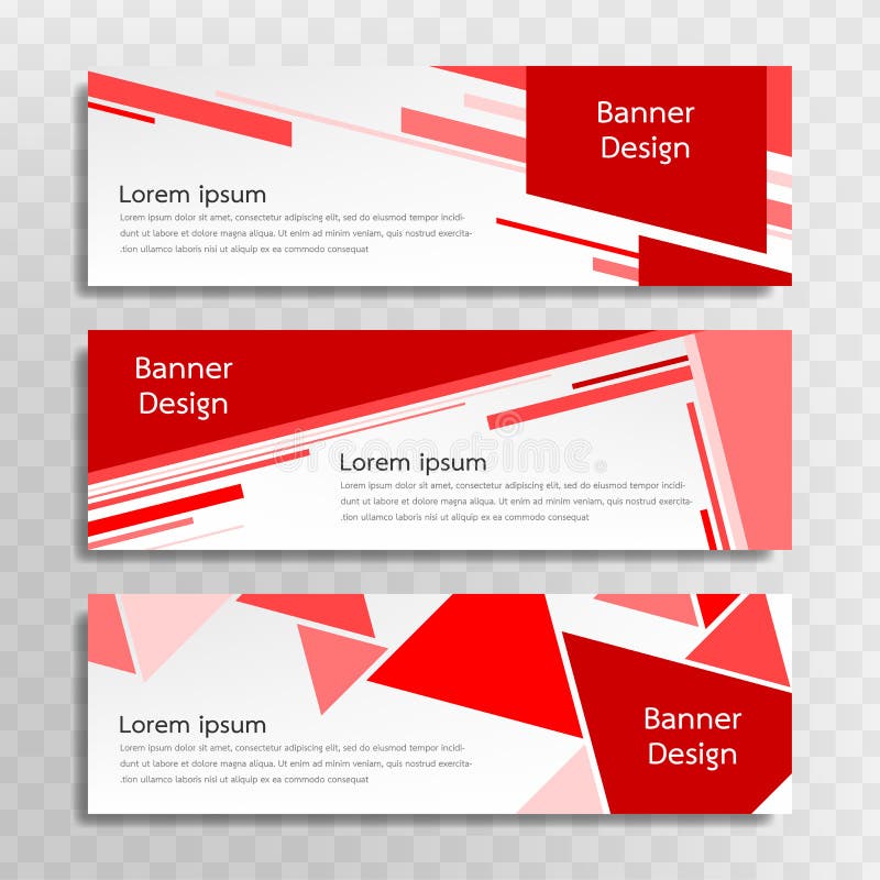 A Set of Red Banner Templates Designed for the Web and Various ...