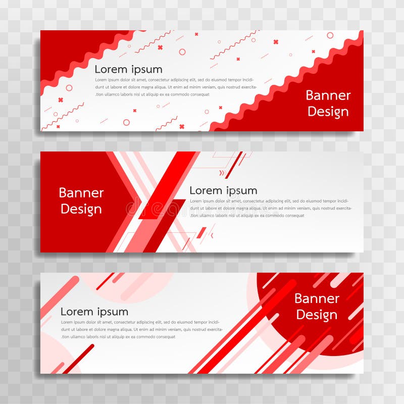 A Set of Red Banner Templates Designed for the Web and Various ...