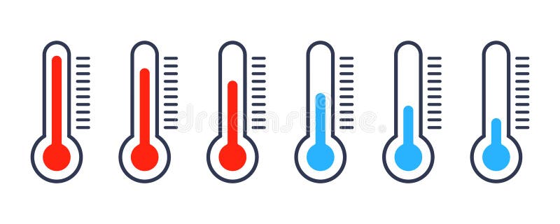 Temperature from High To Low. Hot and Cold Stock Illustration ...